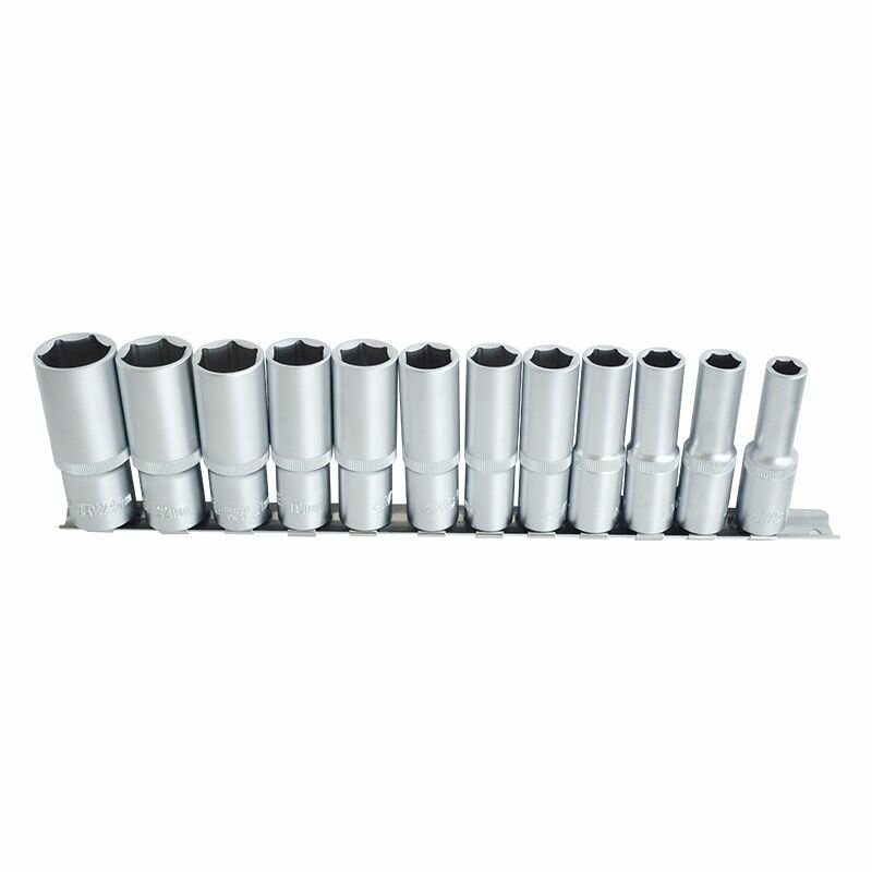 Набор головок торцевых 1/2"DR (10-24 мм) (12 предметов) глубокие AVS