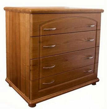 Комод 4 ящика овал, ширина- 90 см, глубина - 45 см, высота - 100 см.