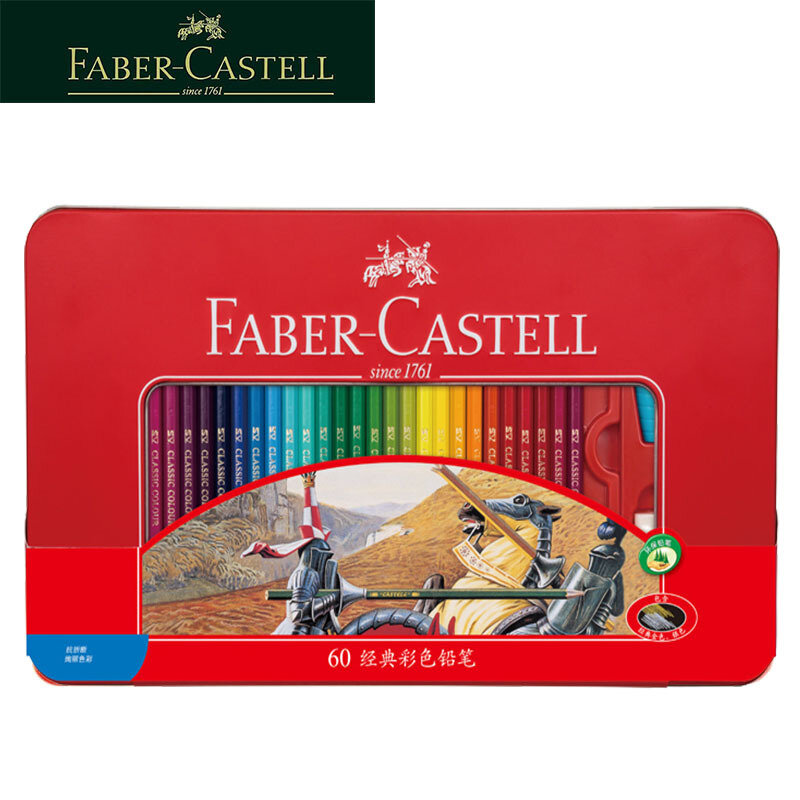 Масляный карандаш Faber-Castell 115865, 60 цветов, HB, металлический корпус