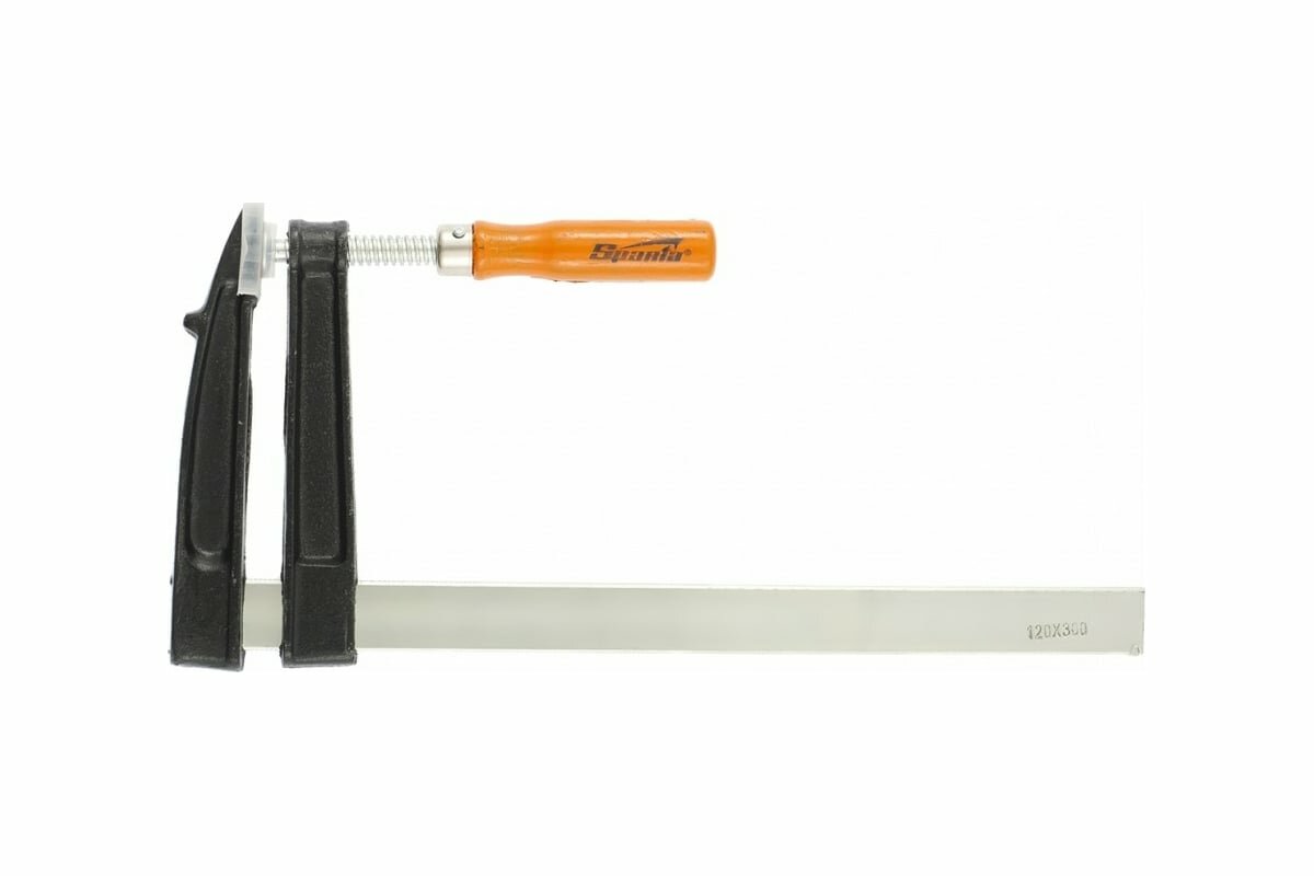 F‑образная струбцина SPARTA 300×120×365 мм из стали для крепления деталей изделия