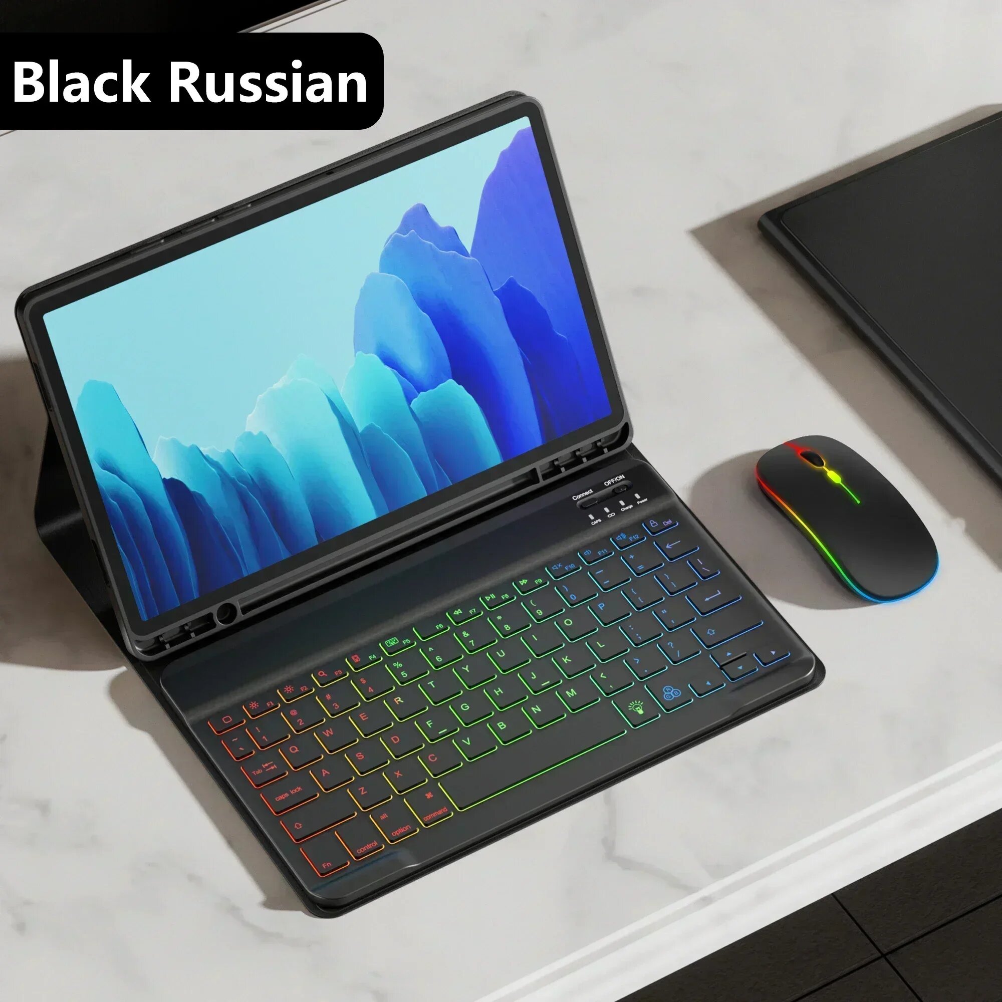 Чехол с клавиатурой для Samsung Galaxy Tab S10FE S9FE S6 Lite 10,4 дюйма A9+ S7 S8 S9 10 FE Plus 11 "12,4" Magic Keyboard Чехол для планшета