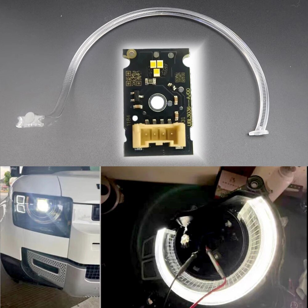 Для Land Rover Defender 2020 22021 2022 2023 Автомобильная фара DRL строка руководства полоса дневного света строка DRL чиповая плата Right DRL and CHIP