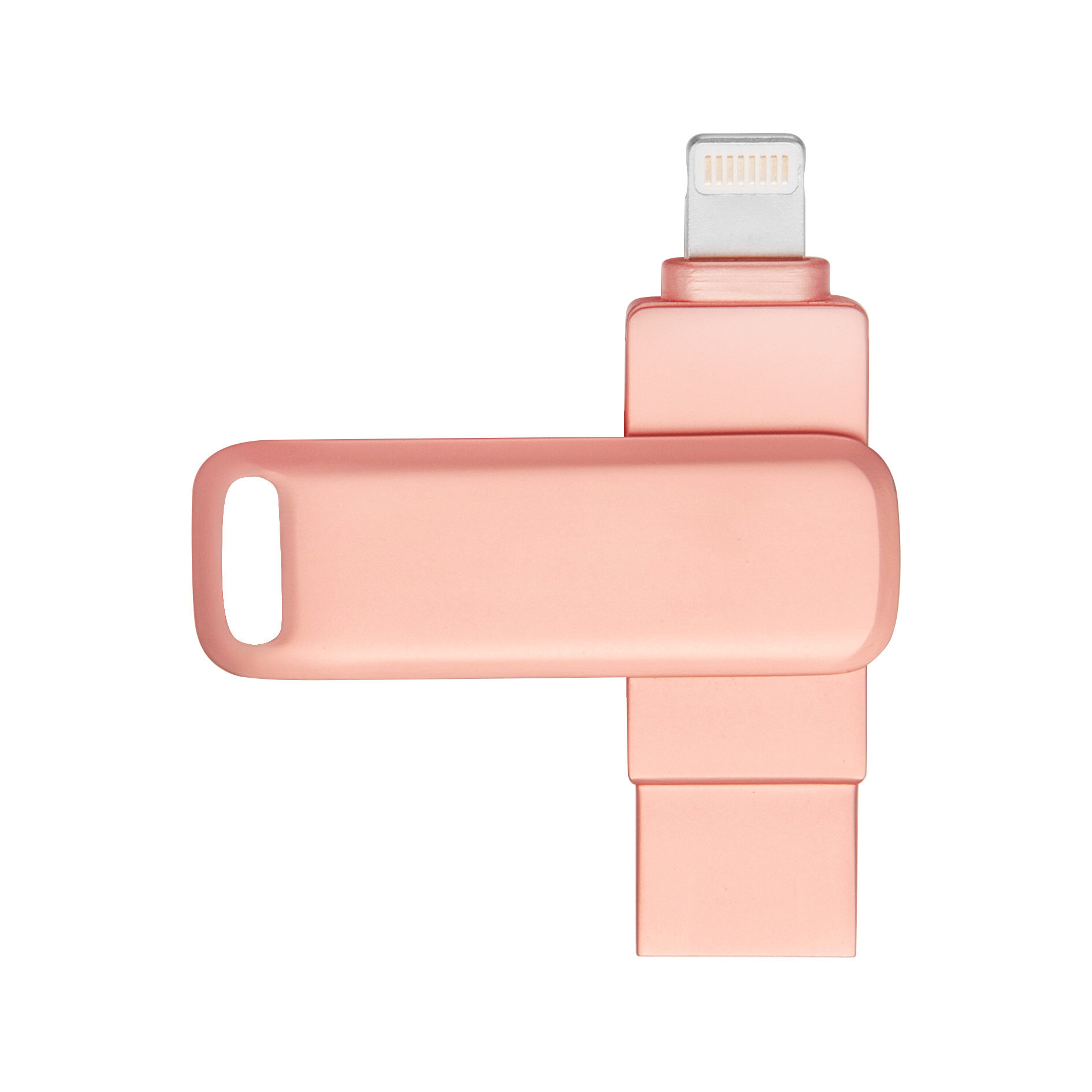 Металлическая USB-флешка для iPhone, 32 ГБ, розовое золото - кастомизация логотипа включена, премиум-вид