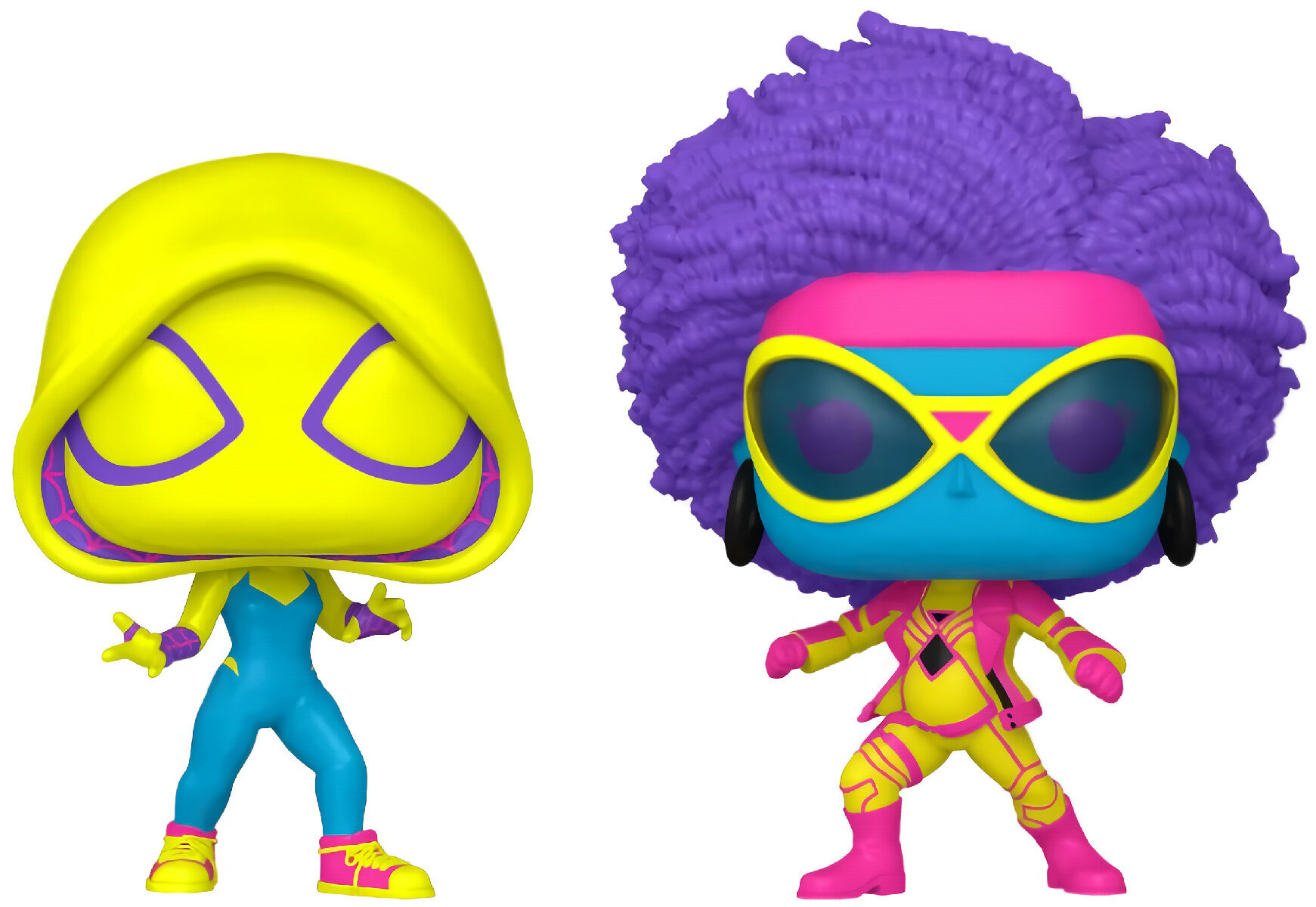 Фигурка Funko Bobble SpiderGwen and SpiderWoman 2PK BLKLTExc