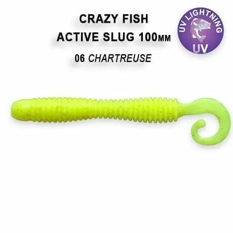 Силиконовые приманки Crazy Fish Active slug 4" 31-100-6-6, кальмар, 6 шт. Приманка для рыбалки, 100 мм.