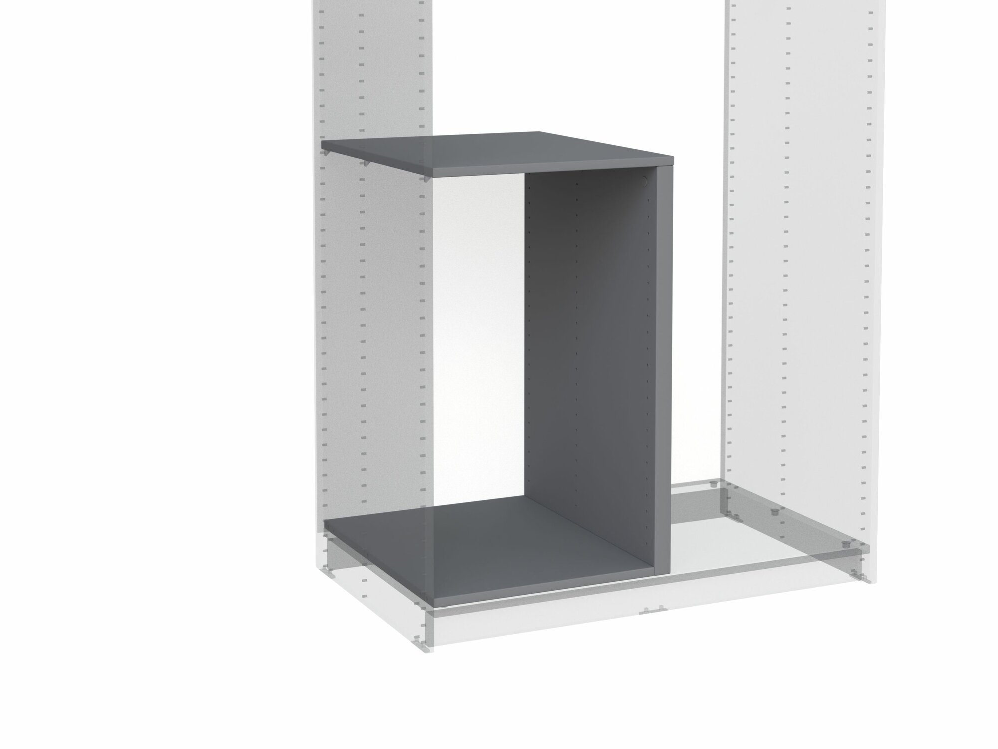 Разделительная секция для шкафа ГУД лакк Макс, для модулей 75-100х58 см, серая