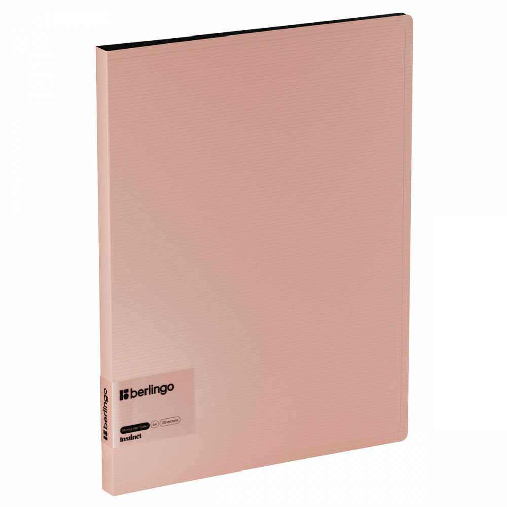 Папка c зажимом Berlingo "Instinct" А4 пластик 17мм 700мкм с внутр карманом фламинго 1 шт