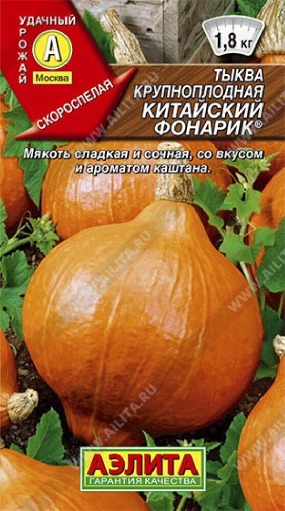 Семена Тыква Китайский фонарик крупноплодная 1г Ранние (Аэлита)