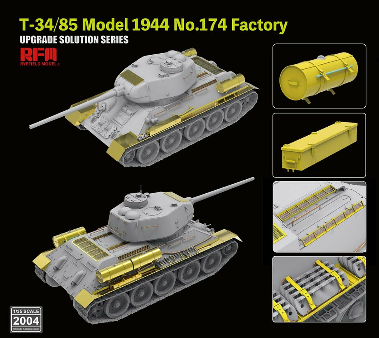 RM-2004 Травление к танку Т-34-85 1944 года, завод №174