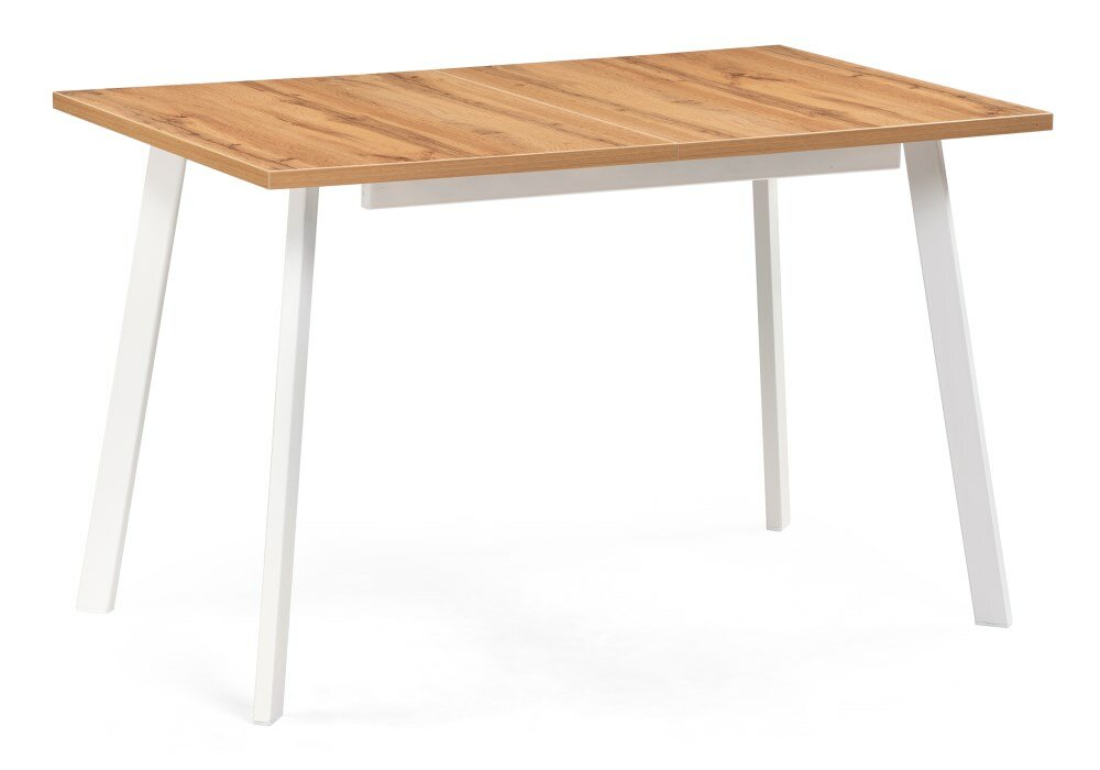 Стол деревянный Notta Стол раскладной Колон Лофт 120(160)х75х75 25 мм дуб вотан / белый матовый