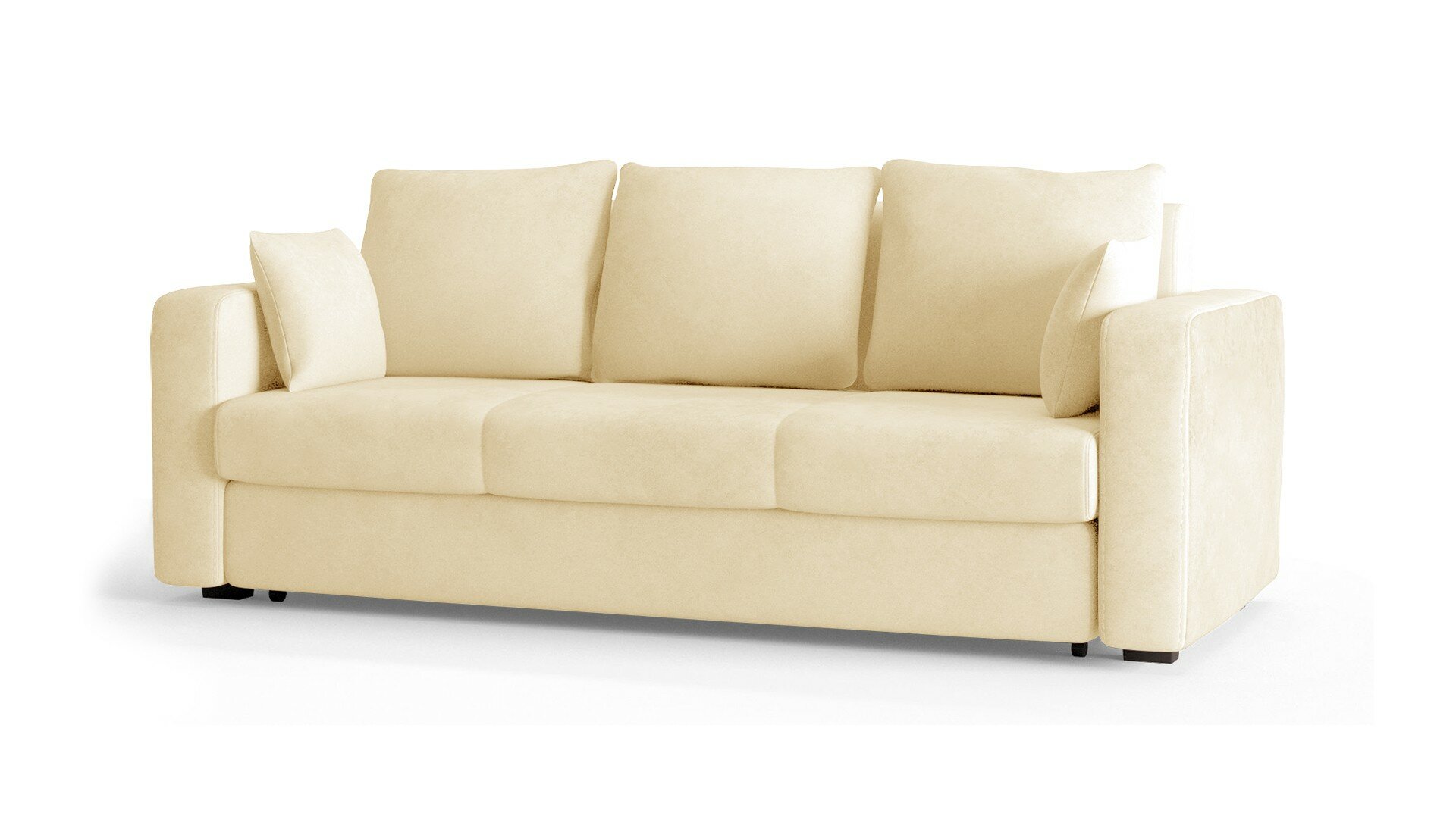 Диван Ливерпуль Лайт Vivaldi 03 NEW 230x94x80 см, бежевый Велюр, еврокнижка Дом мебели для вас