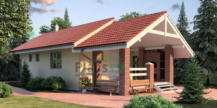 Проект дома Plans-35-78 (44 кв. м, кирпич)