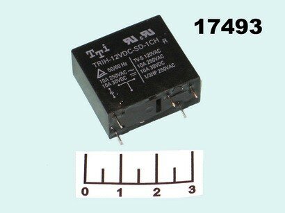 Реле =12V 10A/250V TRIH-12VDC-SD-1CH