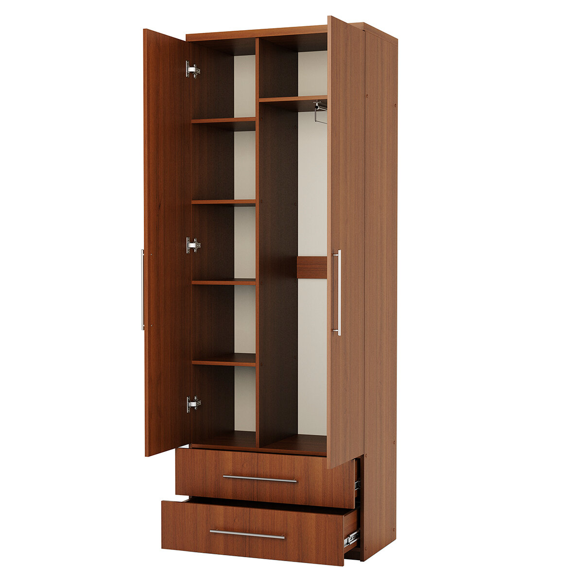 Шкаф комбинированный с ящиками Мелодия МКЯ-22 80х45х240 орех