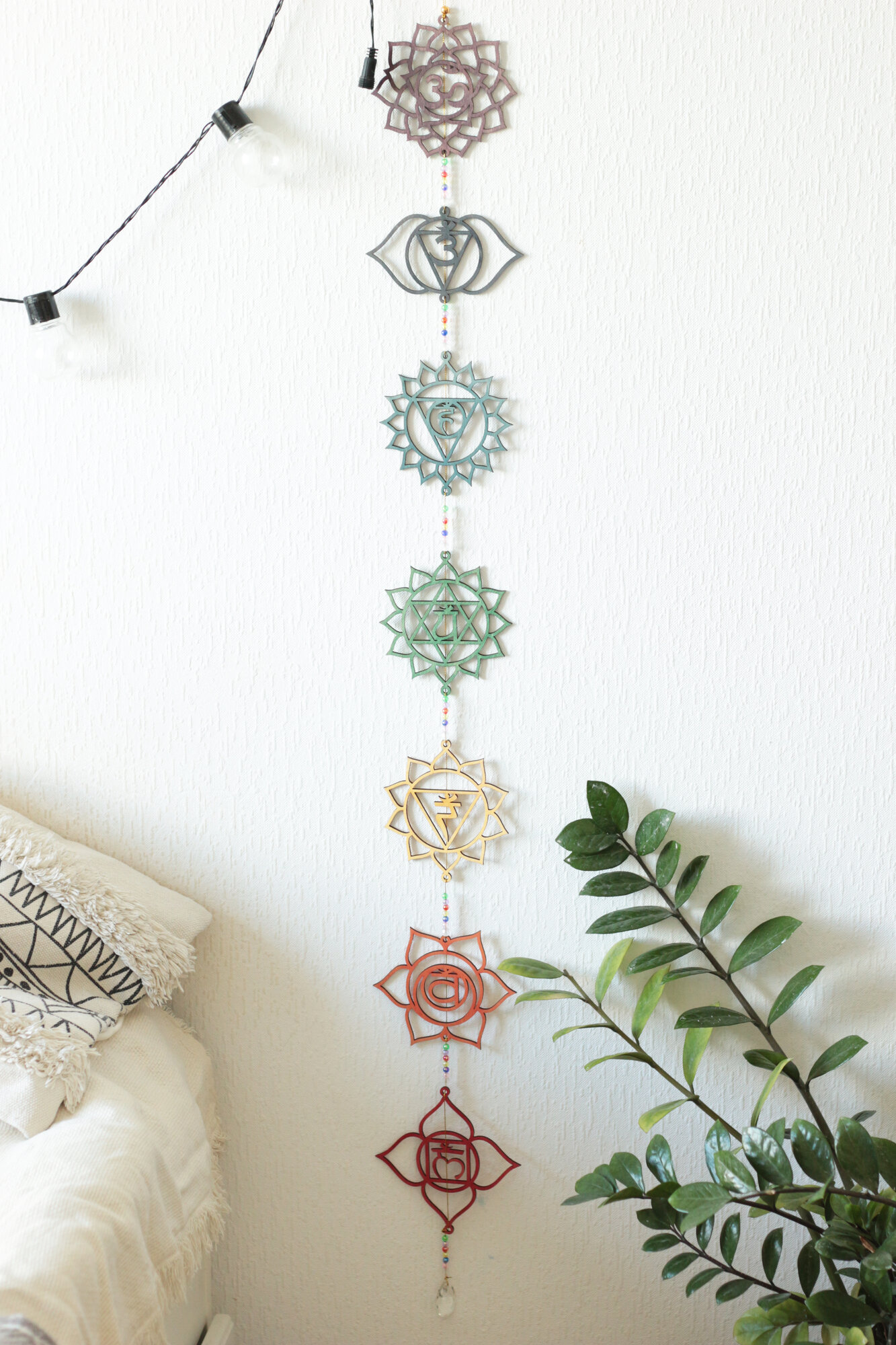 Чакры йога индийский бохо декор панно на стену