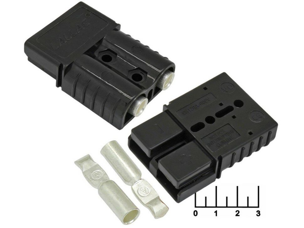 Разъем силовой 2pin 120A 600V BMC SB (22AG) черный (Anderson)