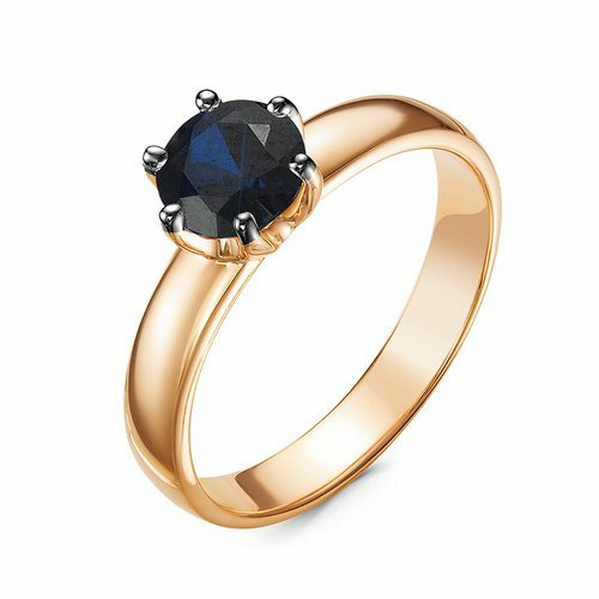 Кольцо, красное золото, 585 проба, сапфир