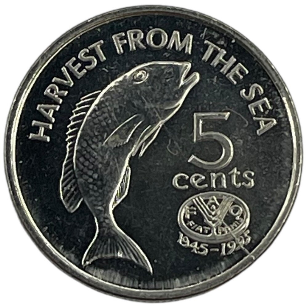 Фиджи 5 центов 1995 г. (50 лет ФАО)