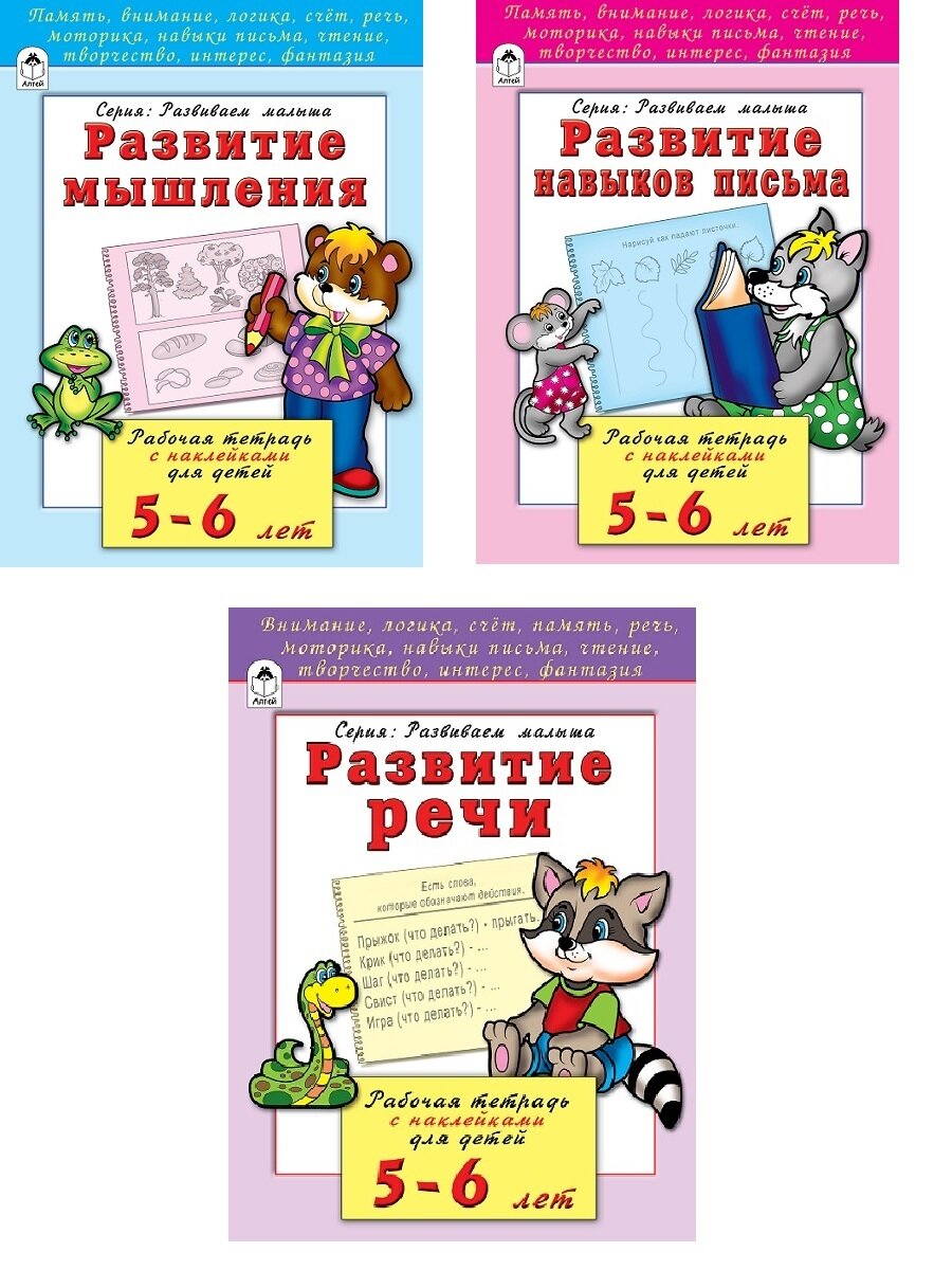 Развивающие книги для детей 5-6 лет Логика Мышление Внимание