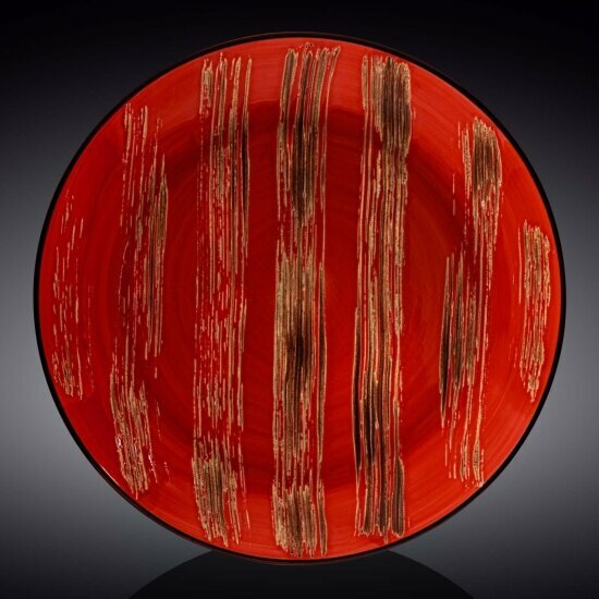 Блюдо Wilmax England глубокое 28.5 см 500 мл SCRATCH фарфор красный цвет