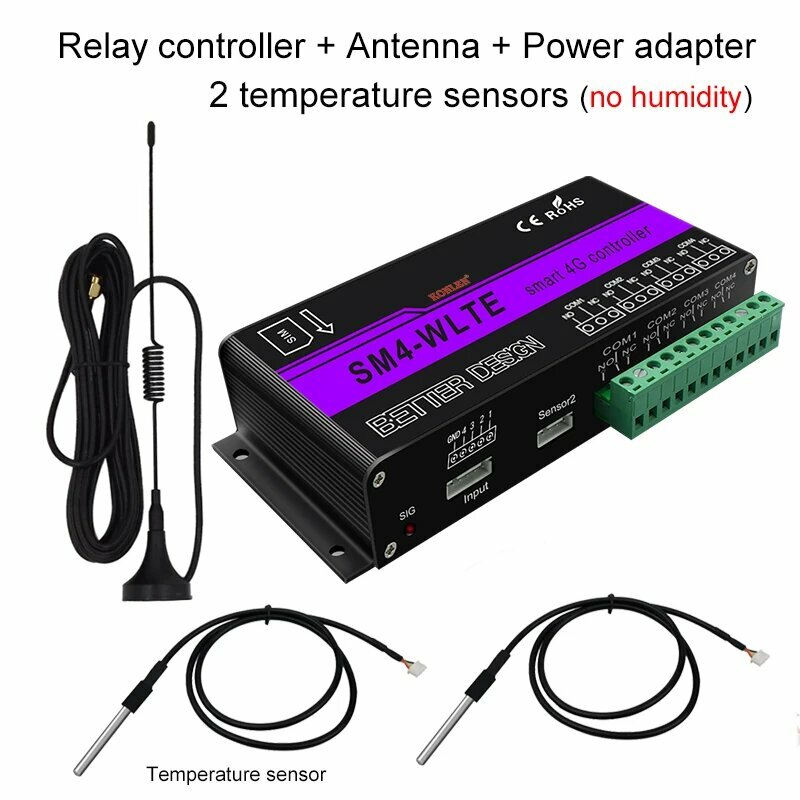 KONLEN KL-SM4 4G LTE термостат Add 2 Temp Sensor