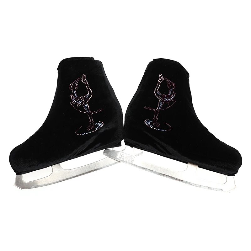 Nasinaya бархатные защитные чехлы для роликовых коньков, пара Черный, L, black