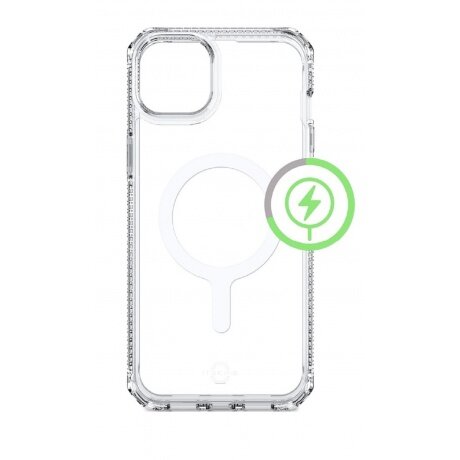 Чехол силиконовый ITSKINS SUPREME R SPARK MagSafe для iPhone 15 Pro, прозрачный