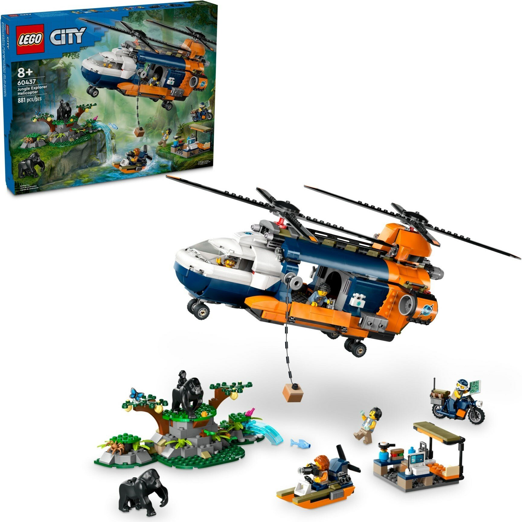 Конструктор LEGO 60437 - Лего Вертолет исследователя джунглей