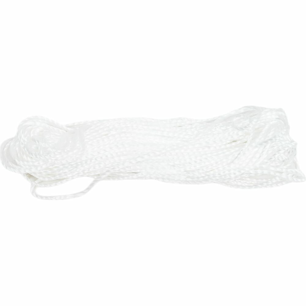 Витой трехрядный шнур ПП 3 мм, белый, 20 м Tech-Krep 139968