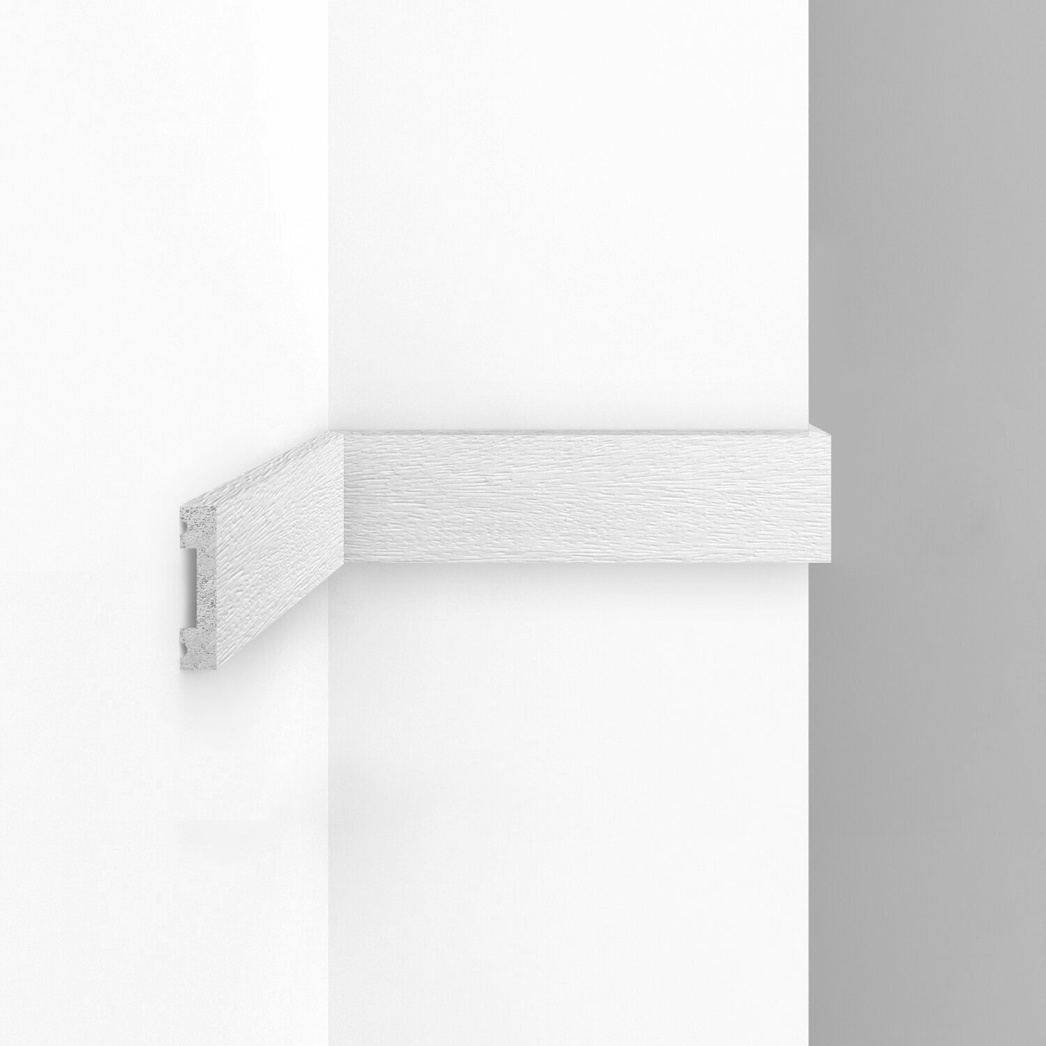 Рейки декоративные на стену дюрополимер DECOMASTER (декомастер), 41х10х2900 мм, D162-84 ДМ ясень белый