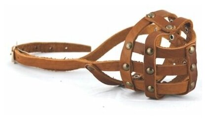 Намордник вака № 1 натуральная кожа для собак (обхват 14 см)