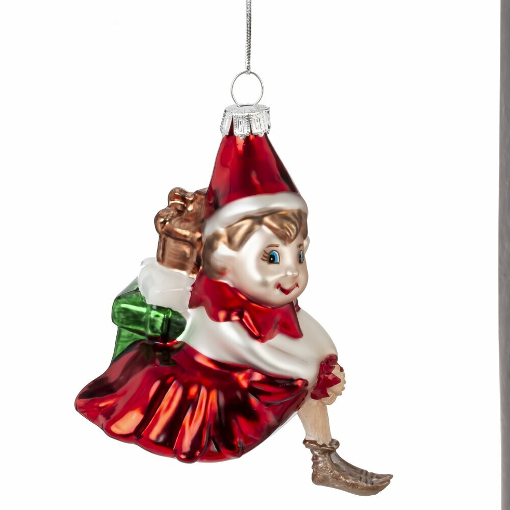 Елочная игрушка Девочка 10х6х10.5см KSM-813828