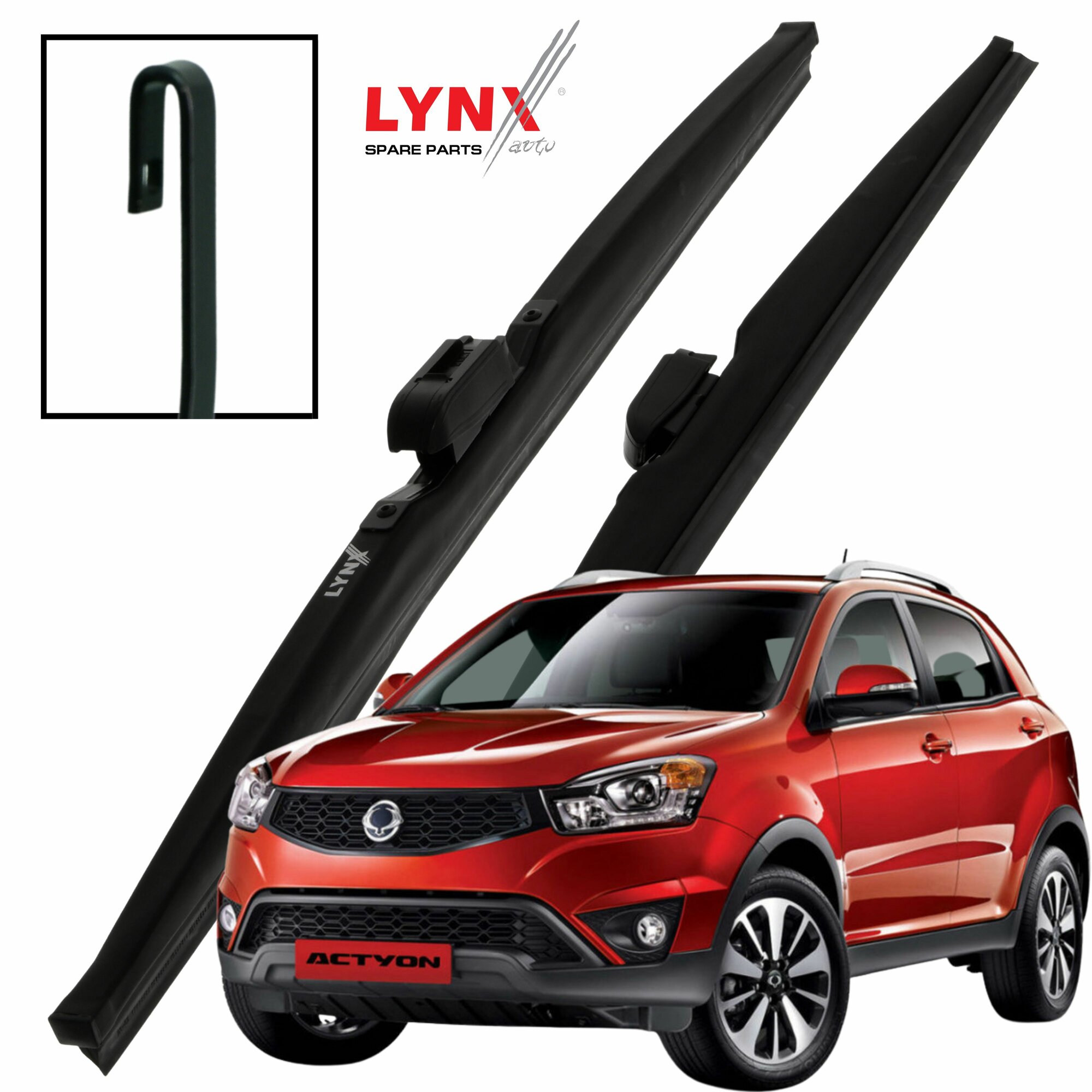 Дворники SsangYong Actyon (2) CK / СсангЙонг Актион рест. 2013 2014 2015 2016 2017 2018 2019 2020 2021 Щетки стеклоочистителя зимние LYNXauto 600мм-400мм к-т 2шт.