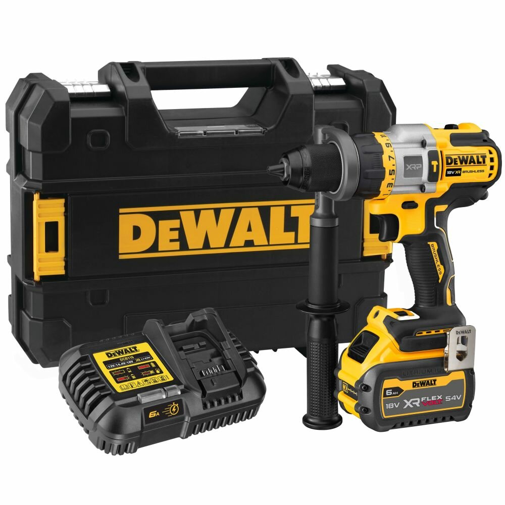 DeWalt DCD999T1 Дрель-шуруповерт ударн. аккум. в чем. TSTAK (18.0 В,1*6 Ah, Bl-мотор,126Нм,2.66 кг)
