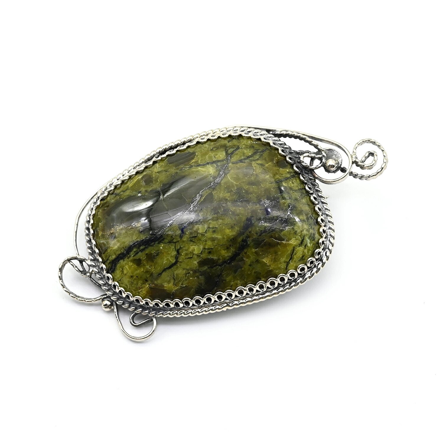 Брошь, змеевик