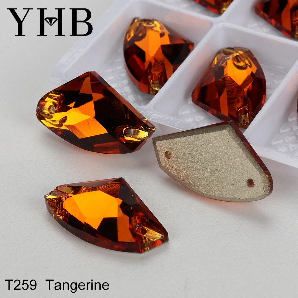 Стразы YHB Tangerine T259, 17-27 мм, 12 шт
