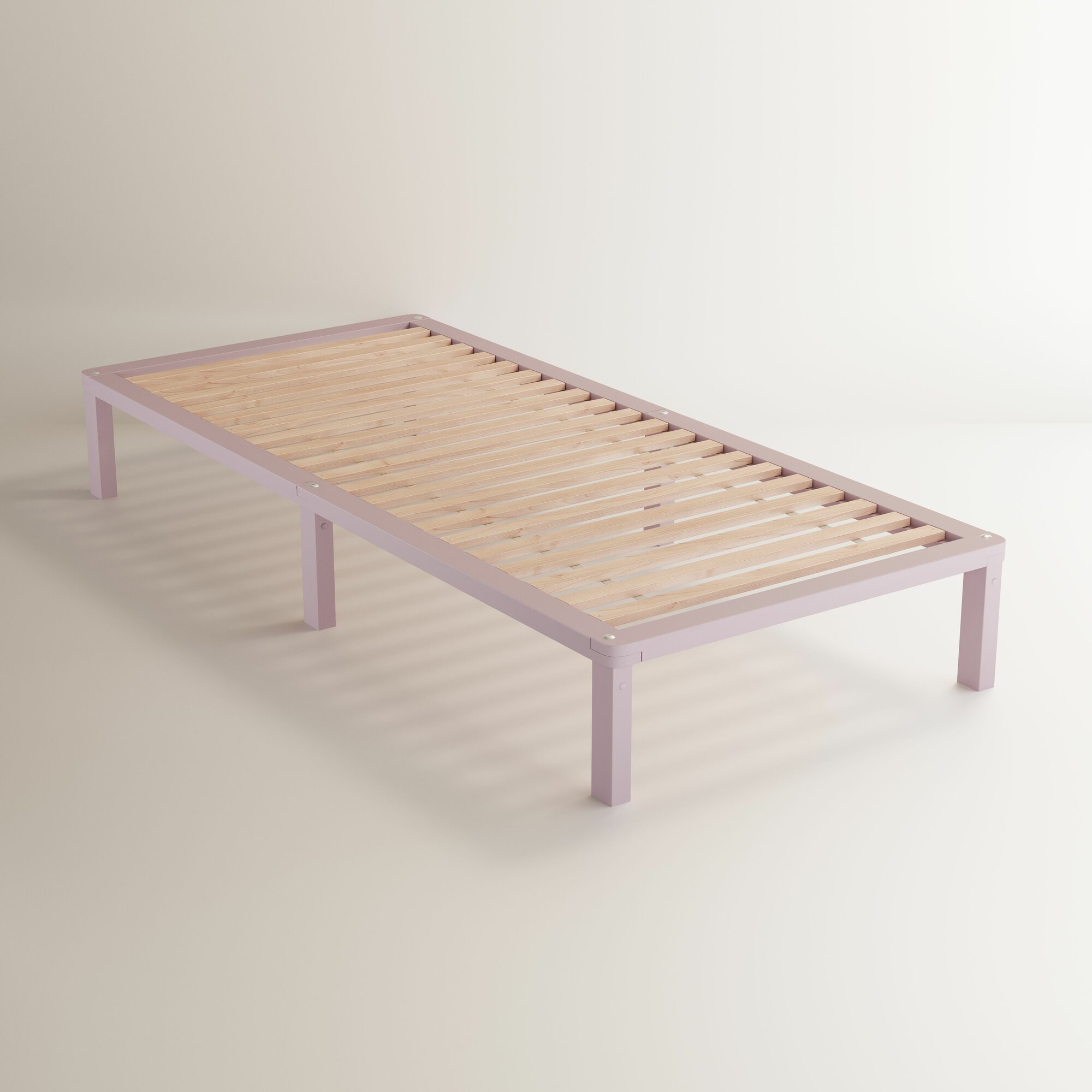 Односпальная кровать Hansales 70х200 см из массива березы, деревянная, Light Sleep, цвет розовый