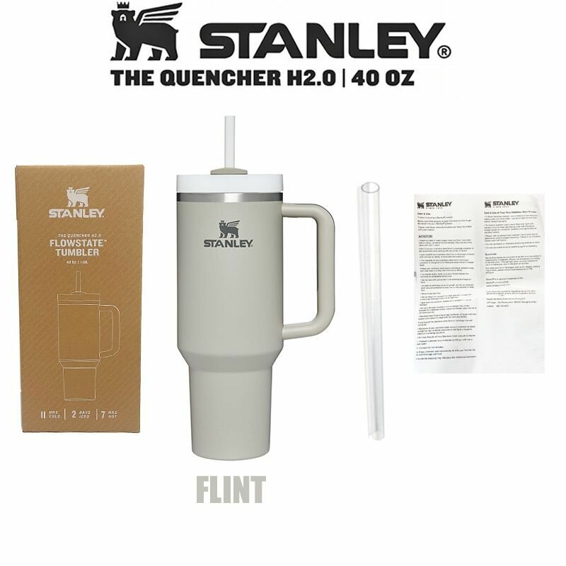 Термокружка Stanley Стенли Quencher H2.0 (1.18 л) стакан-термос автомобильный из нержавеющей стали с крышкой и трубочкой