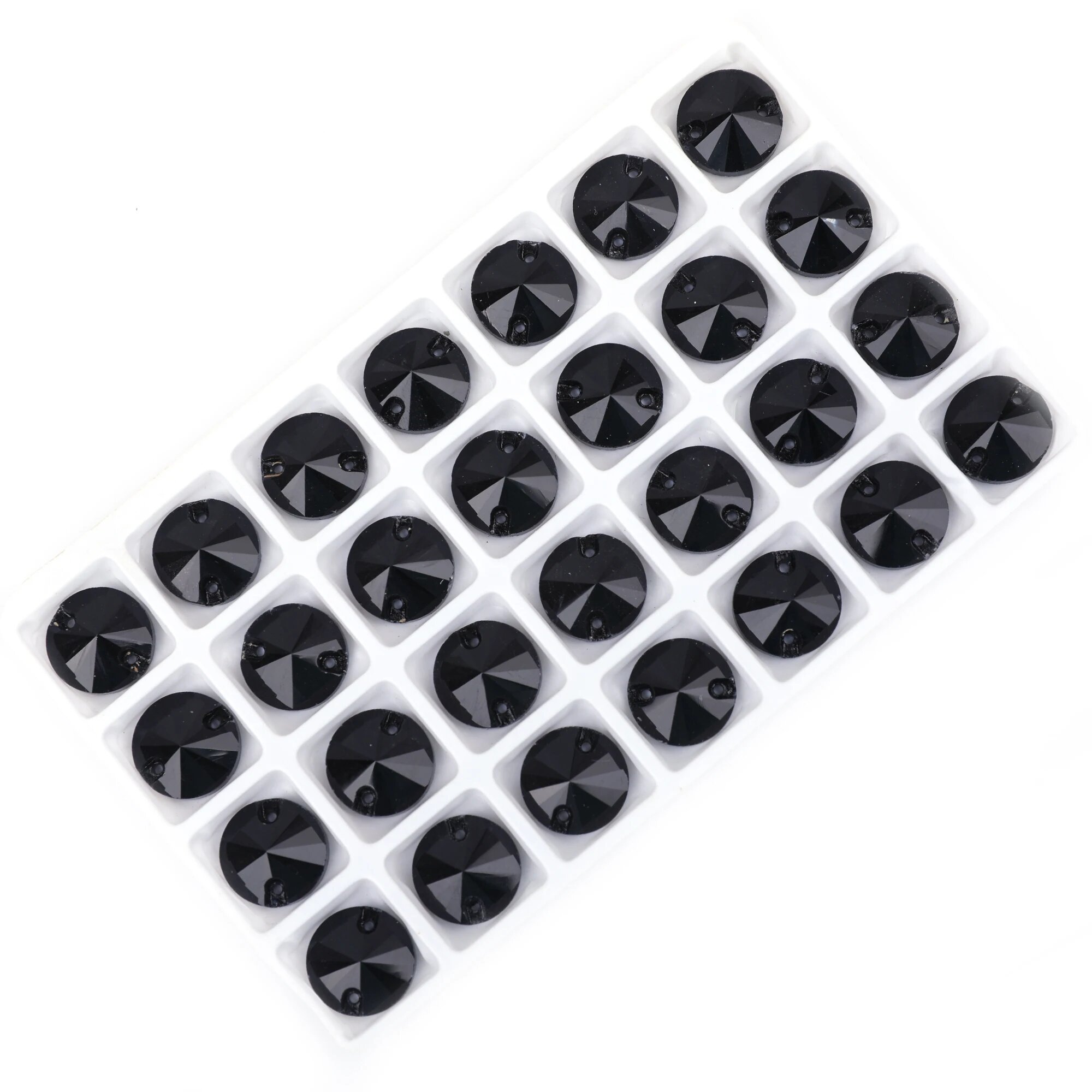 Хрустальные стразы AB для рукоделия Черный, 12mm 40pcs, Jet