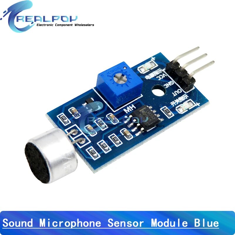 Датчик звука KY-037 REALPOY Sound Sensor Blue