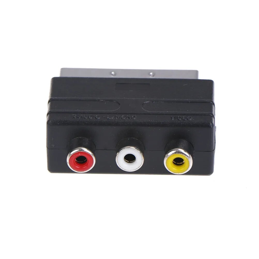 1 шт. Переходник Scart на 3 RCA S-видео, композитный адаптер RCA Phono, конвертер AV TV Audio для видео, DVD, рекордера, телевизора, проектора