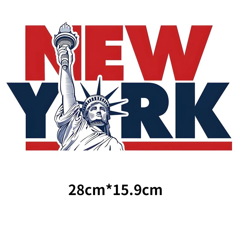 ДTF наклейки для одежды PGY HEHUOREN "Нью-Йорк", виниловые TH3872-5