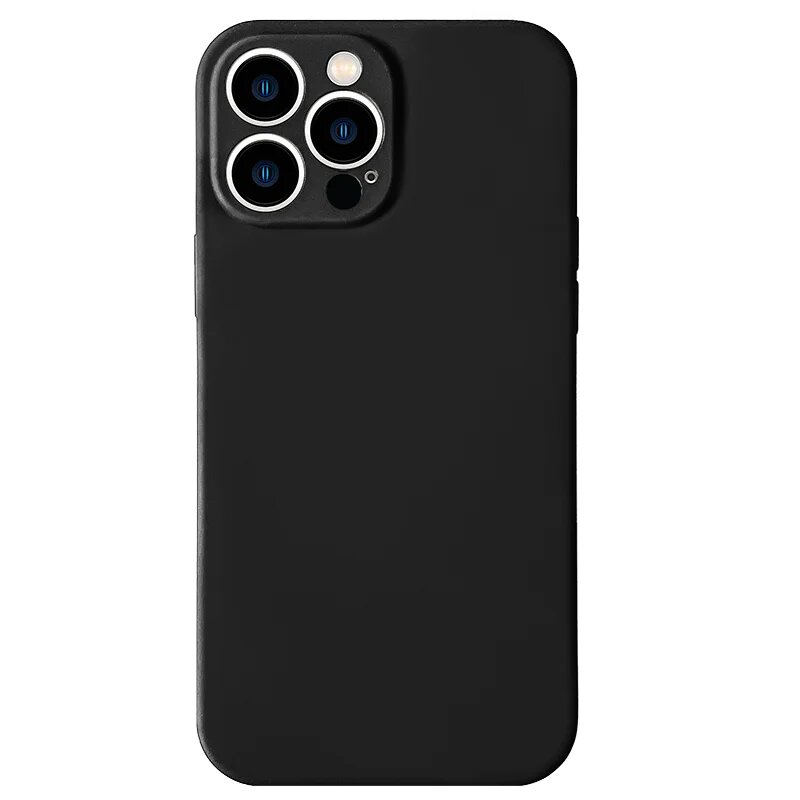 Неоновый жидкий силиконовый чехол Black For 11 pro max