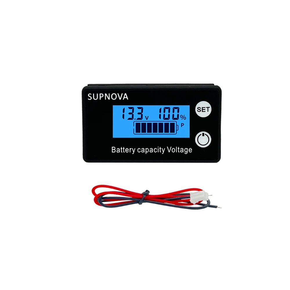 Вольтметр аккумулятора SUPNOVA 12V-84V, Blue