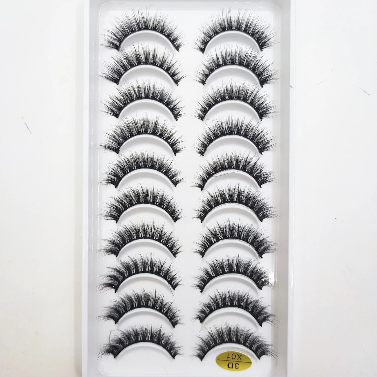 Накладные ресницы 10 пар, Цвет: 10Pairs X01