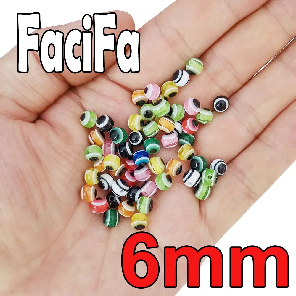 Бусины рыболовные Facifa "рыбий глаз", 6 мм, зеленые, 50 шт.