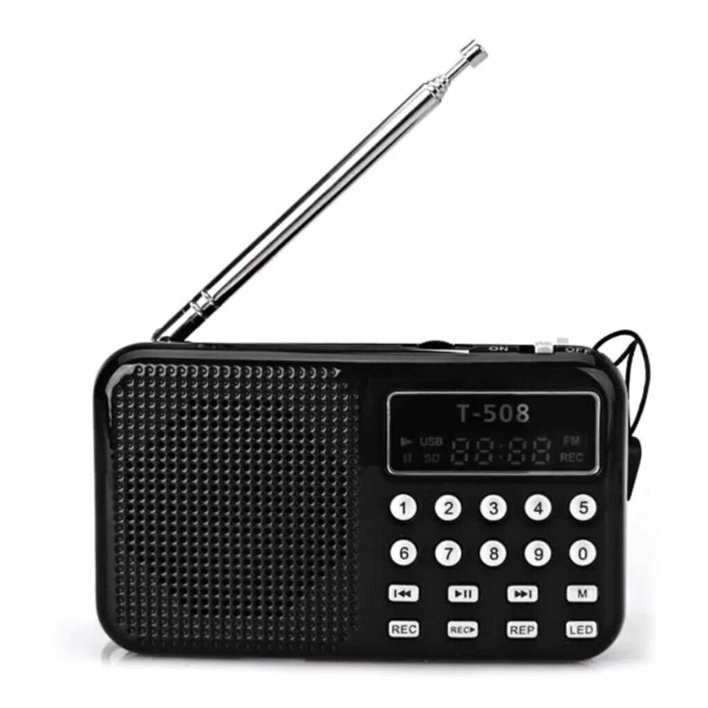 T-508 музыкальный плеер портативный FM-радио карманного размера с выдвижной антенной встроенный динамик 3 Вт подарок для детей старшего возраста