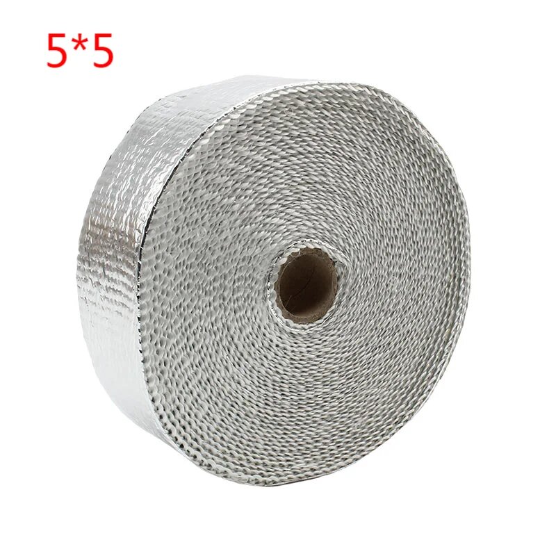 Теплоизоляционная лента для выхлопа 5x5m Silver