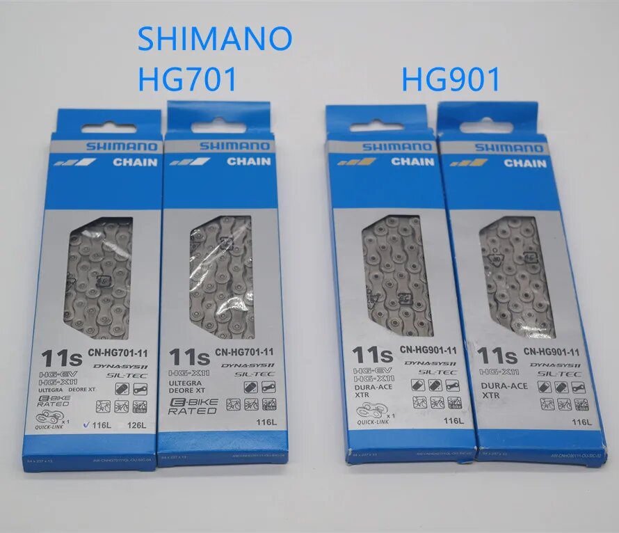 Цепь Shimano Dura Ace XTR HG900 11S 116L HG701 pin