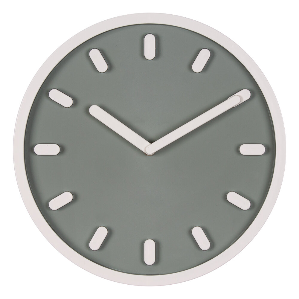 Часы настенные 3000-001 D30 оливковый/ белый светящиеся в темноте "Классика"